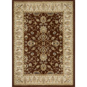 home dynamix optimum maoz area rug 7'8" x10'4", traditional floral beige/burgundy/cream