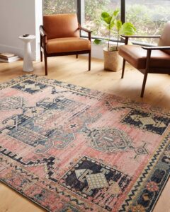 loloi ii jocelyn collection joc-06 accent rug 2'-3" x 4'-0" rose/rose rectangular 0.38" thick