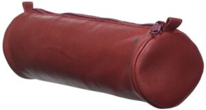 clairefontaine 21 x 6 cm age bag round leather pencil case, red