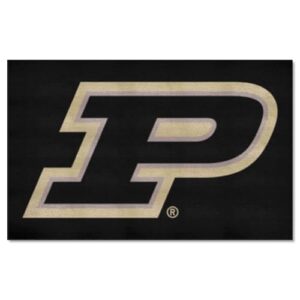 fanmats 16826 purdue boilermakers ulti-mat rug - 5ft. x 8ft. | sports fan area rug, home decor rug and tailgating mat - p primary logo