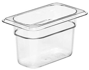 cambro 94cw135 food pan 1/9 x 4" camwear clear case of 6