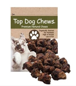 top dog chews – knee caps, 20 count, dog beef chew bones, long lasting treats for aggressive chewers, perfect for large medium, or small dogs, made in usa