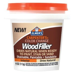 elmer's carpenter's color change wood filler, 4 oz., natural (e912)