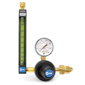 miller electric flowmeter regulator,3-1/2 in.l,2 in.ga. (22-80-580)