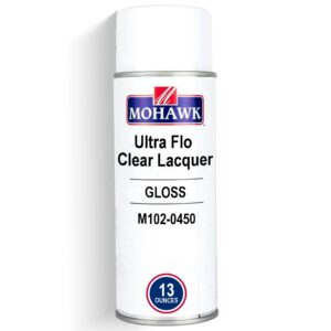 mohawk finishing products ultra-flo clear lacquer, clear gloss finish, ‎m102-0450, 13 oz