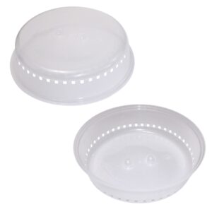 pack of 2 thin microwave plate covers, 9.5 inch size