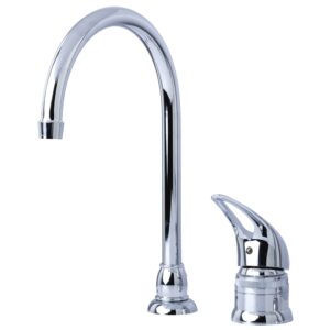 laguna brass 1202cp rv single handle swivel kitchen faucet chrome finish