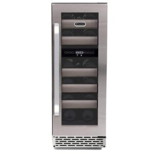 whynter bwr-171ds 17 bottle stainless steel dual zone built wine refrigerators-elite series with seamless doors