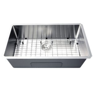 nantucket sinks sr3218-16 32-inch small radius rectangle stainless steel undermount kitchen sink