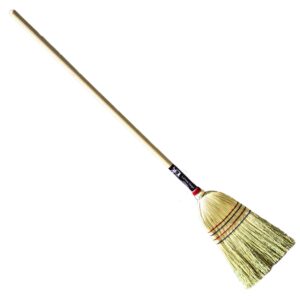 authentic hand made all broomcorn broom (54-inch/light)