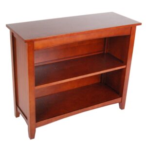 alaterre shaker cottage bookcase, two shelf, cherry