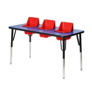 toddler tables kid's seat color: red, table top color: royal blue