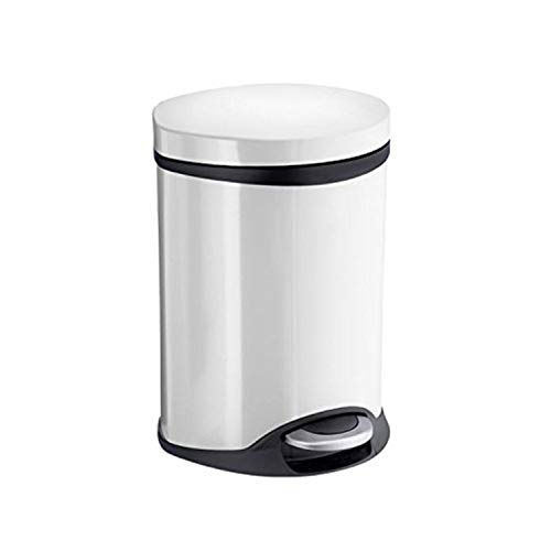 Smedbo Pedal Bin, Stainless-Steel, White, 22.5 x 22 x 33.5 cm