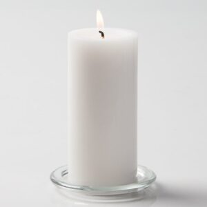 richland® 3" x 6" hand poured orange pillar candle