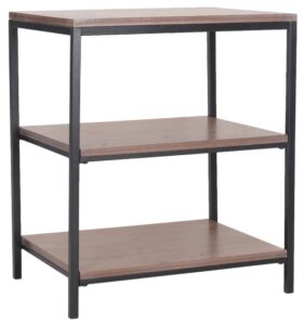 safavieh home collection zeke honey natural 3-tier bookcase storage shelf unit