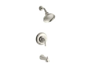 kohler ts10581-4-sn vibrant polished nickel bancroft bath/shower trim. metal