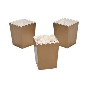 paper mini gold popcorn box - 24 pieces