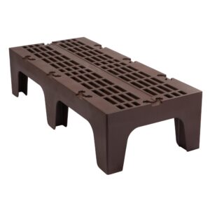 cambro drs480131 dunnage rack with slotted top 48" dark brown case of 1