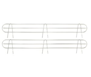 home storage space wire shelf back ledge, fits on 36" wide wire shelf, chrome color, 2-pack