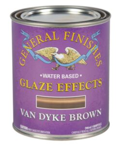 general finishes water based glaze effects, 1 quart, van dyke brown