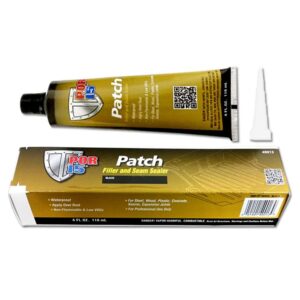 por-15 patch - black 4 oz - filler & seam sealer | ultimate filler adhesive | patches holes, cracks in steel, wood, and some plastics | strengthen weakened metal