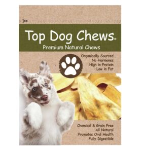 top dog chews - cow ears dog treats, 6" - 7", 10 pack, america's made, all natural, rich in protein and flavor, healthy & delicious treats for dogs, breeds