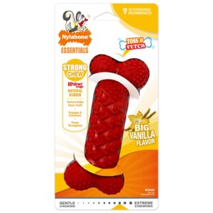 nylabone dogs 491551 fun n fit rubber braided bone, medium, 1piece