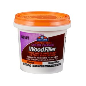 elmer's carpenter's color change wood filler, 8 oz., white (e916)