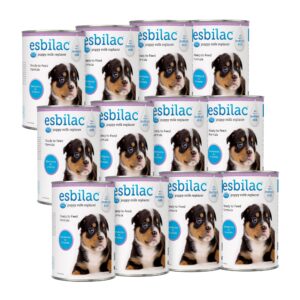 pet-ag esbilac puppy milk replacer liquid - 11oz, pack of 12 - ready-to-feed puppy formula with vitamins for puppies newborn to 6 weeks old - easy to digest