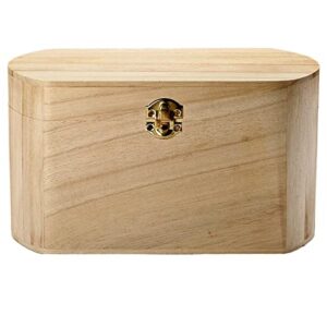 darice wood box with hinged lid 14.6 x 24.6 x 13.6mm