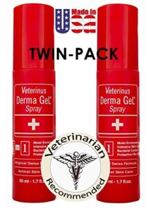 veterinus derma gel® - natural spray 50ml - 1.7 fl.oz. (twin-pack of 2 x 50ml) - cat safe non toxic contains: freeze dried lavender extr. (no essential oil)