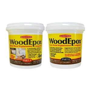 abatron woodepox kit - 2 pint - 2-part structural epoxy adhesive filler - wood filler putty