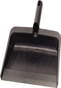 carlisle foodservice products 36143703 flexible plastic dustpan, 12" length, 12" width, black