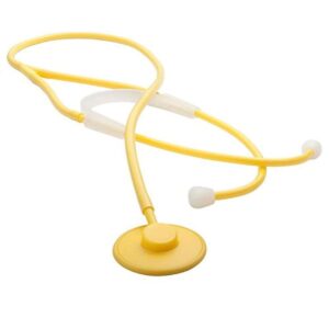 adc proscope 665 ultra lightweight adult disposable single use stethoscope, 32" length, yellow (pack of 10)