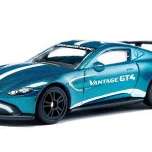 Siku 1577, Aston Martin Vantage GT4, Toy Car, Metal/Plastic, Blue, Metallic Paint, Huge Rear Wing, Sport Tyres, Detailed Design