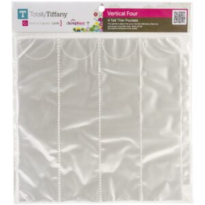 totally-tiffany srsp-p59 scrap rack basic storage page, vertical quad, 10-pack