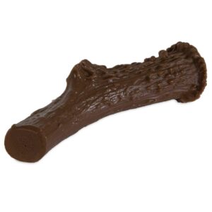 pet qwerks nylon antler barkbone - durable dog toys for moderate & aggressive chewers - peanut butter flavor - 4.5"