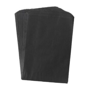 hygloss products colored paper bags – 100 pinch bottom colorful arts and crafts bags - 6 x 9 inch, black