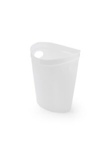 addis 514806 plastic waste paper bathroom bedroom office bin, 12 litre, white