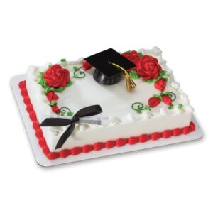 decopac black graduation cap with tassel decoset cake topper