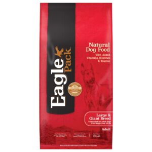 eagle pack natural dry large breed dog food, chicken & pork, 30-pound bag