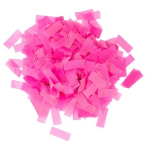 uv glow biodegradable tissue confetti, pink color – ultimate confetti fluttering tissue paper for confetti cannon and launcher use, table decorations, and more (20 handfuls per bag, 1 lb)