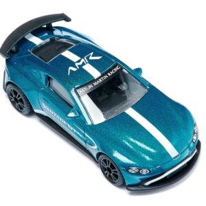 Siku 1577, Aston Martin Vantage GT4, Toy Car, Metal/Plastic, Blue, Metallic Paint, Huge Rear Wing, Sport Tyres, Detailed Design