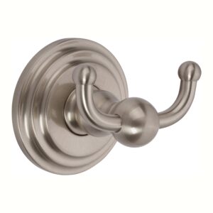 ginger 1111/sn chelsea double robe hook, satin nickel