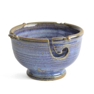 anthony stoneware handmade yarn bowl, french blue