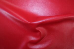 2-way stretch red faux leather fabric by the yard