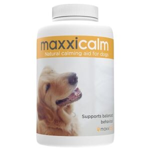 maxxipaws maxxicalm natural calming supplement for dogs - 120 non-drowsy tablets