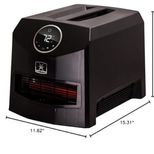 Heat Storm HS-1500-IMO Portable Infrared Heater, 10 lbs, Mojave Black