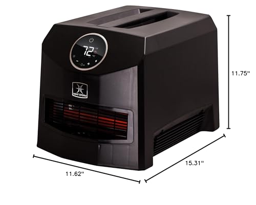 Heat Storm HS-1500-IMO Portable Infrared Heater, 10 lbs, Mojave Black