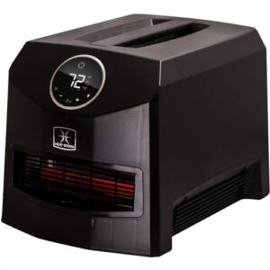 heat storm hs-1500-imo portable infrared heater, 10 lbs, mojave black